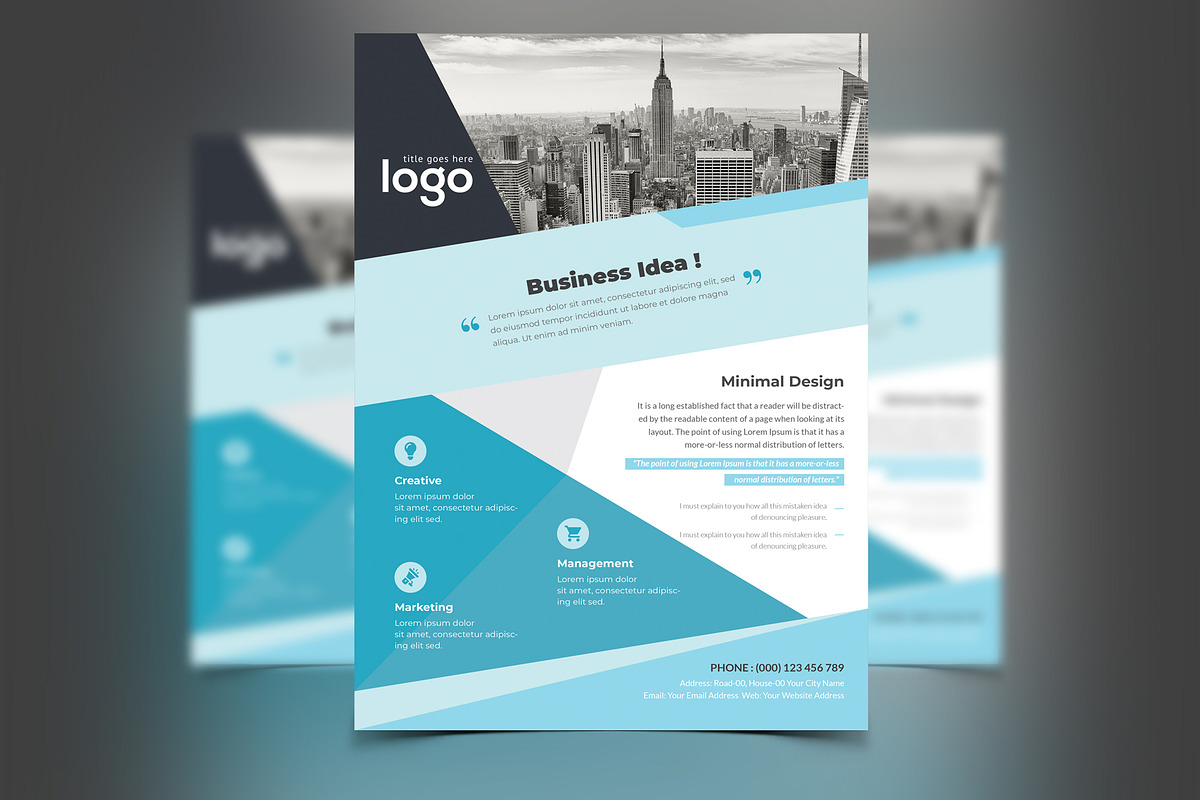 Minimal Corporate Flyer Template, a Flyer Template by ZAAS