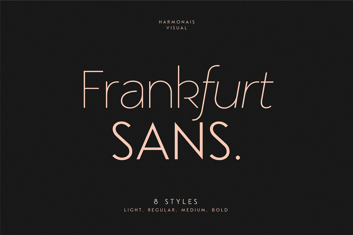 Frankfurt Sans - 8 Font Typeface, a Sans Serif Font by Harmonais Visual