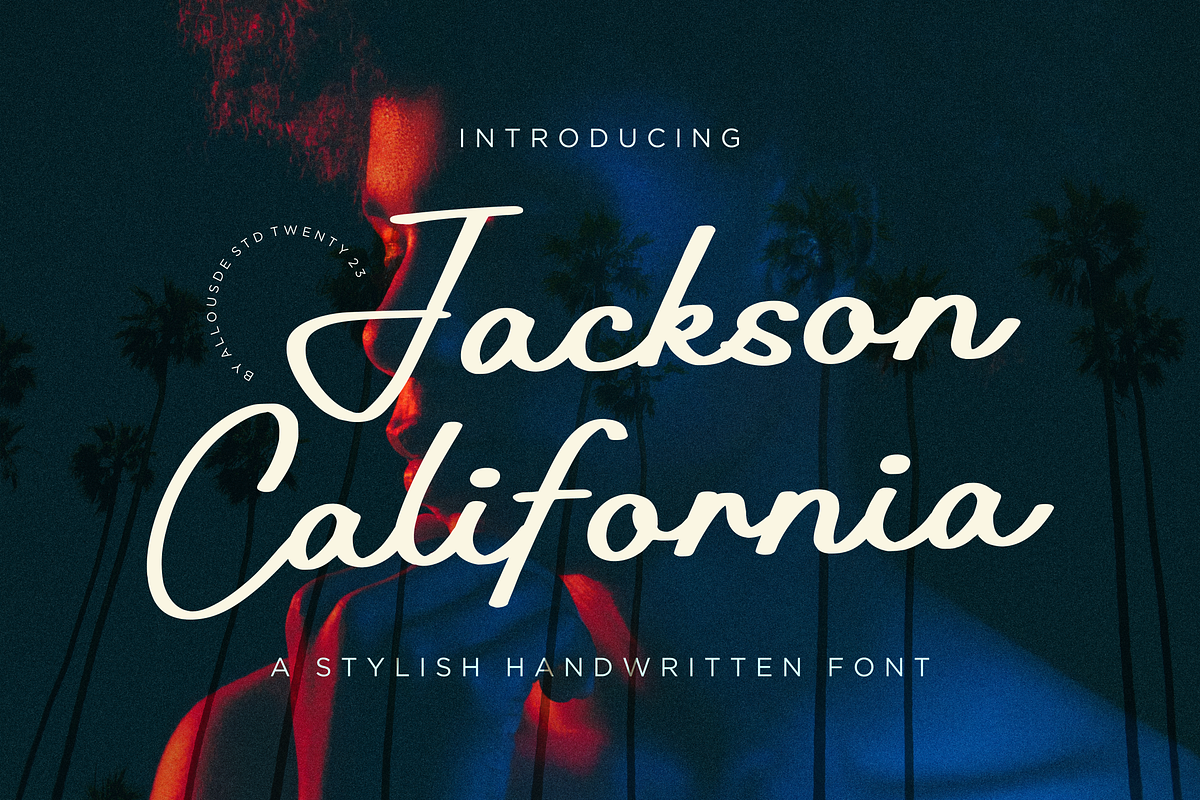 Jackson California A Stylish Script, a Script Font by Allouse Studio