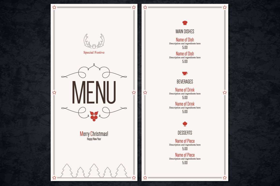 Special Christmas festive menu, a Brochure Template by Restaurant Menu ...