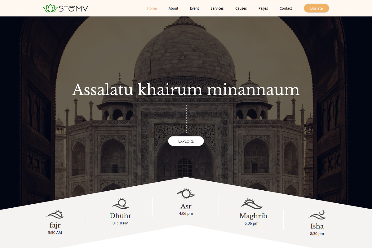 Religious temple HTML Template, a Bootstrap Template by HasThemes