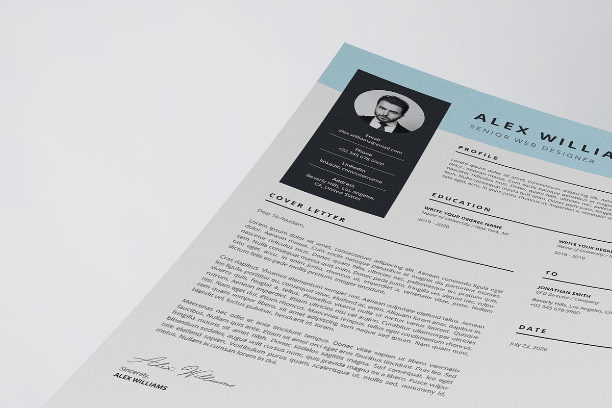 Clean Resume/CV Template, a Resume Template by theresumepark