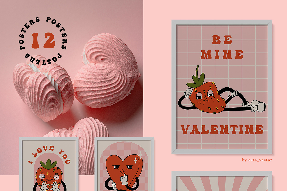Groovy Retro Valentines day