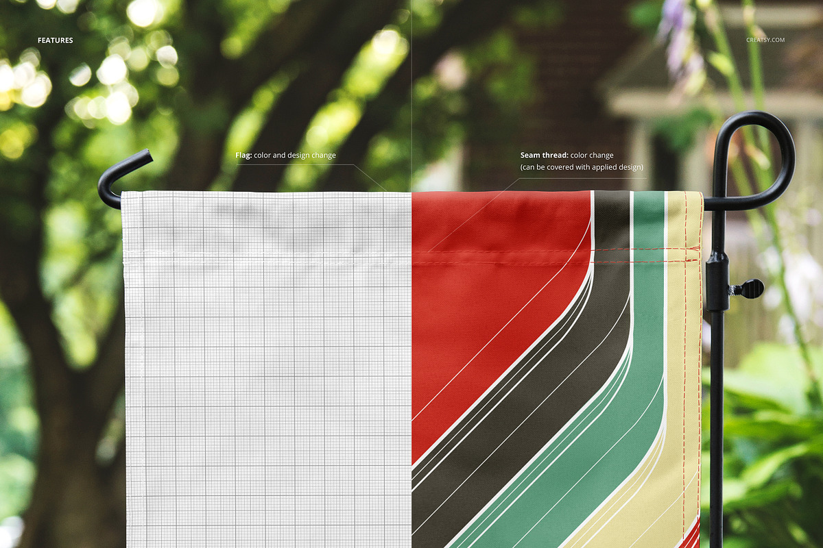 Garden Yard Flag Mockup Set, a Household Mockup by Creatsy