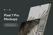 Pixel 7 Pro - 21 Mockups Scenes