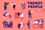Trendy People. Set 6, a Food Illustration by Double Bubble