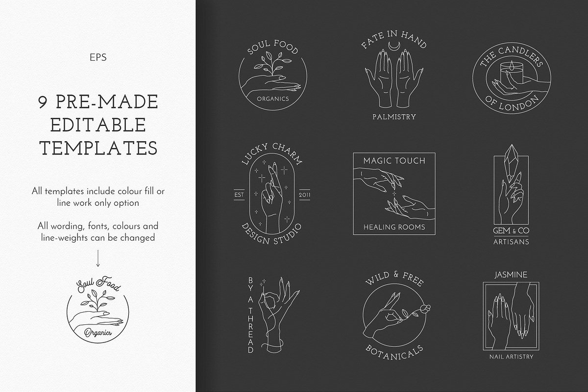Feminine Hands Logo Templates, a Branding & Logo Template by On Point ...