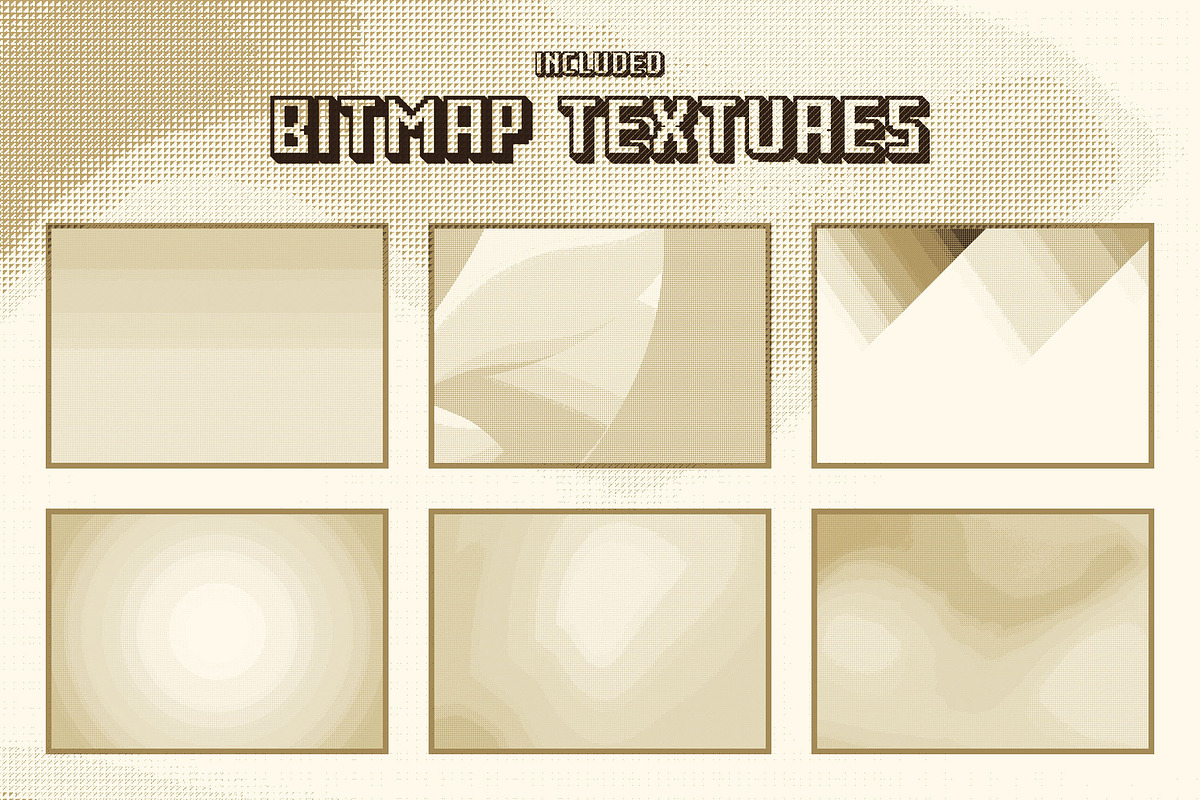 Bitmap Dither Text Effect Set, a Layer Style Add-On by Creative Veila