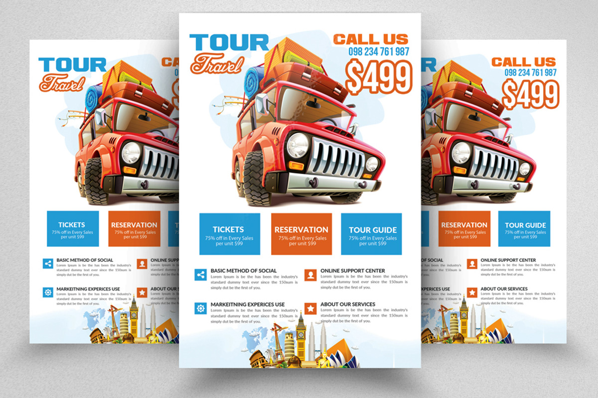 Tour Travel Agency Flyer, a Flyer Template by Business Flyers