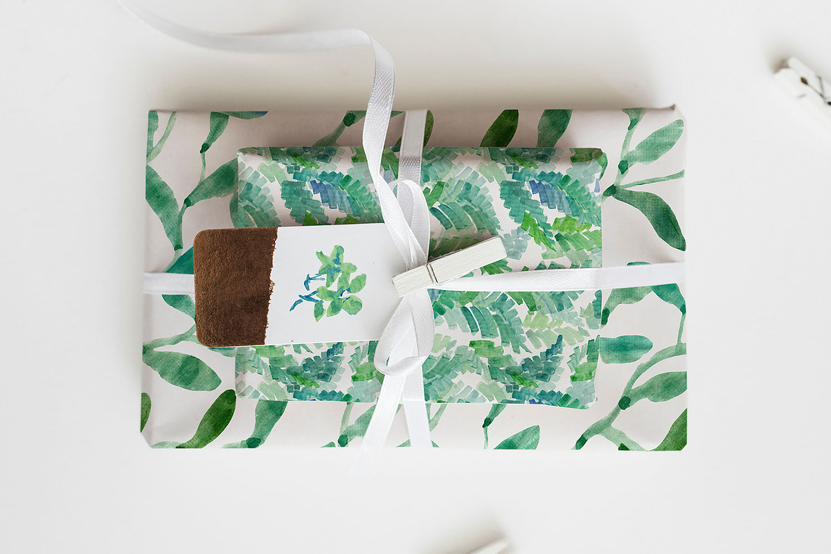 Green Calm. Seamless patterns, a Pattern Graphic by emeraldthue