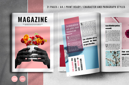 Movie Magazine Template, a Magazine Template by voryu