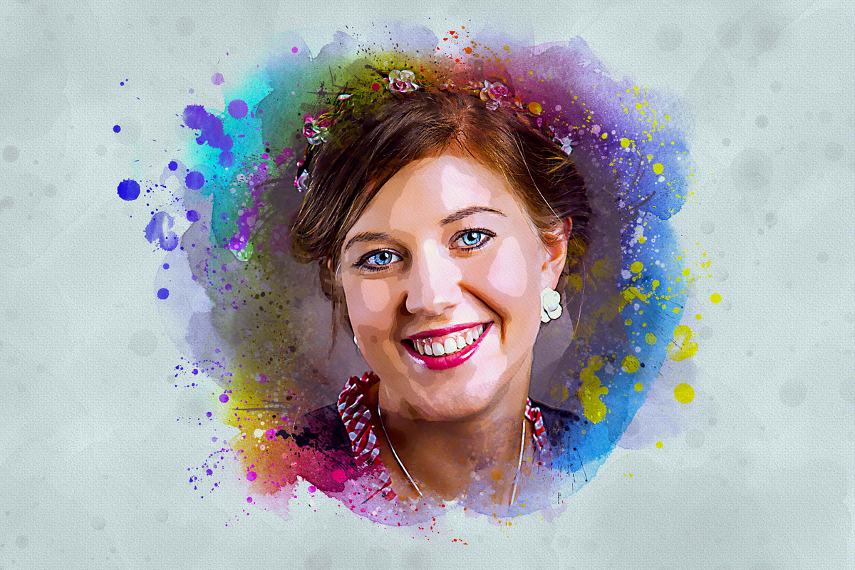 Realistic Watercolor Portrait Effect