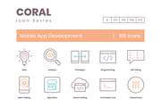 100 Mobile App Development Icons, an Outline Icon by Flat Icons