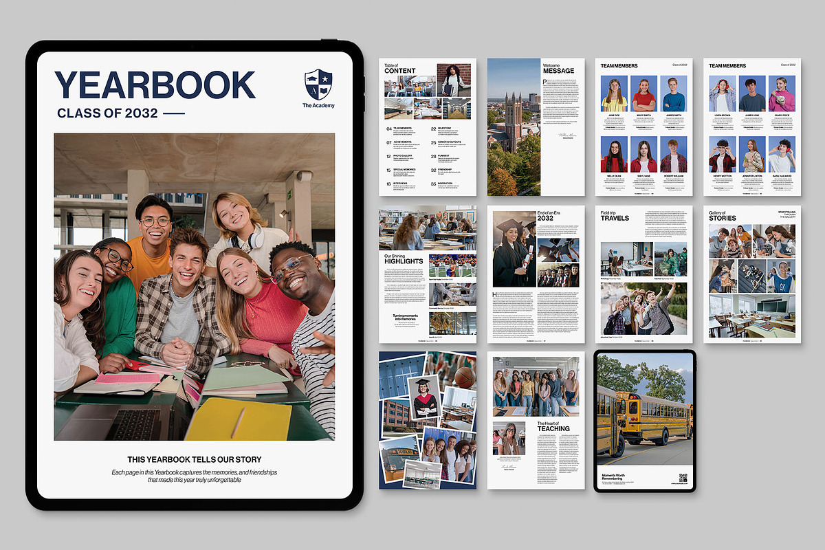 Digital Yearbook Template, a Brochure Template by BrandPacks