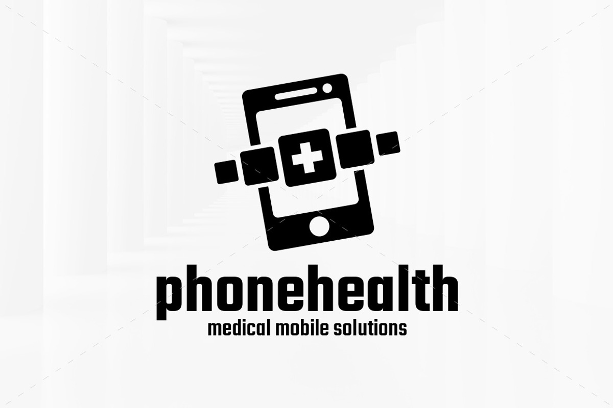 Phone Health Logo Template, a Branding & Logo Template by LOGOMAGINE