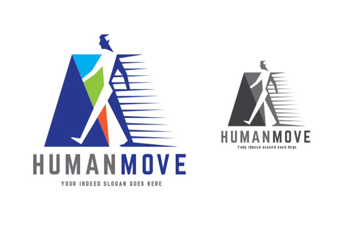 Human Move Logo Template, a Branding & Logo Template by salmon.black ...