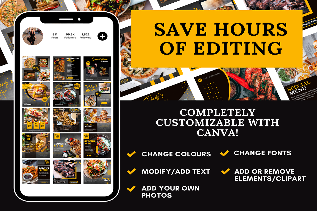 Animated Food Restaurant Templates, a Social Media Template by LushBury