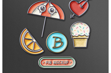 Enamel Pin Mockup Logo Bundle | Product Mockups ~ Creative Market
