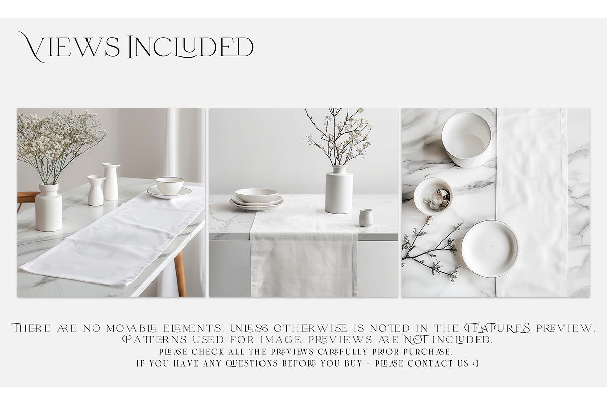 Table Runner with Smart Objects, a Household Mockup by mock-ups