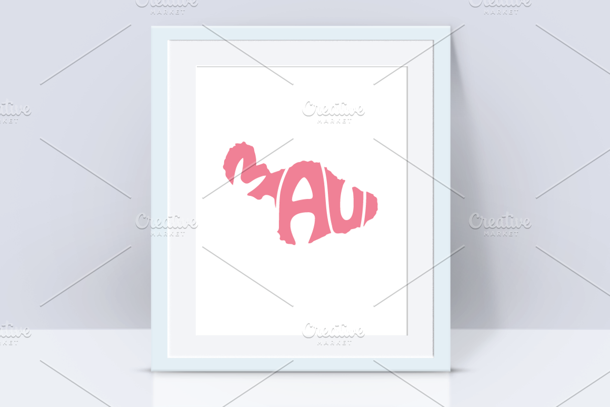 Maui word art logo, an Object Graphic by DigitalDesignsLaura | Creative ...