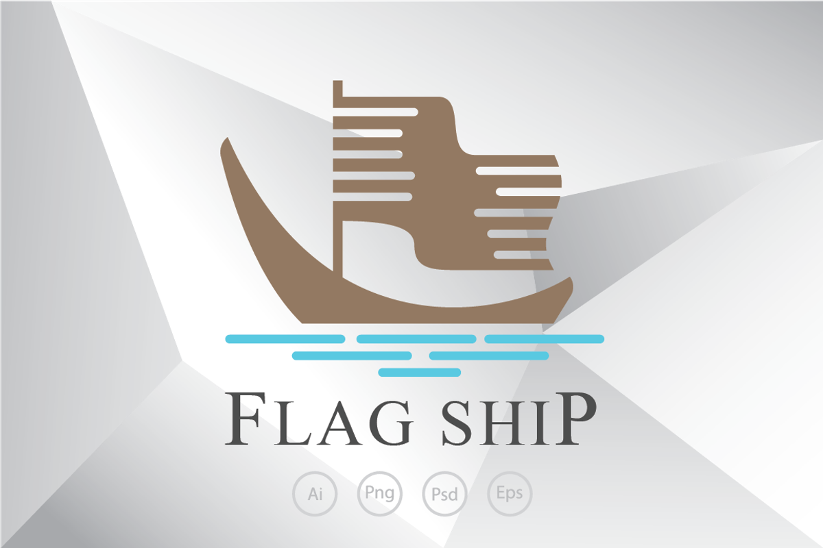 Flag Ship Logo Template, a Branding & Logo Template by Heavtryq Design