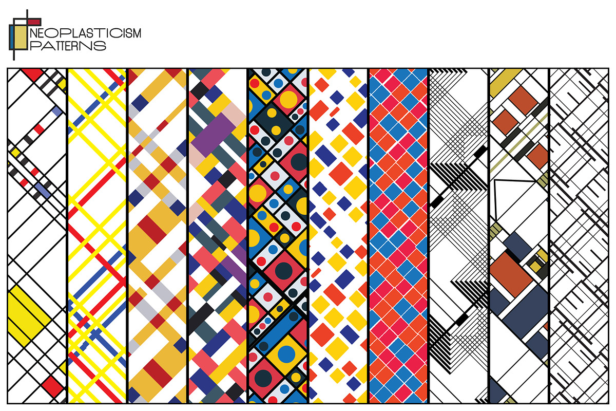 Neoplasticism Patterns, a Pattern Graphic by bbymedia.store | Creative ...