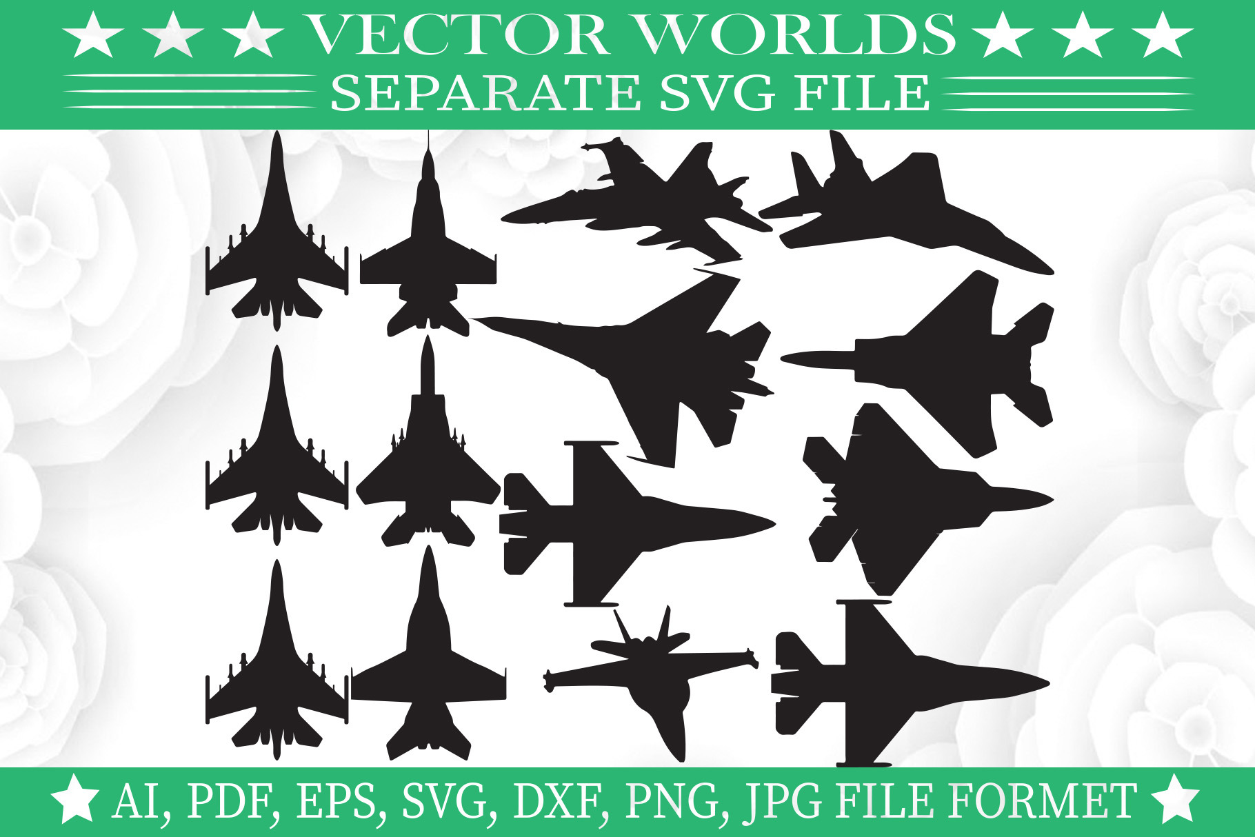 Fighter Plane Svg, Fighter,Plane Svg, an Object Graphic by VectorWorlds