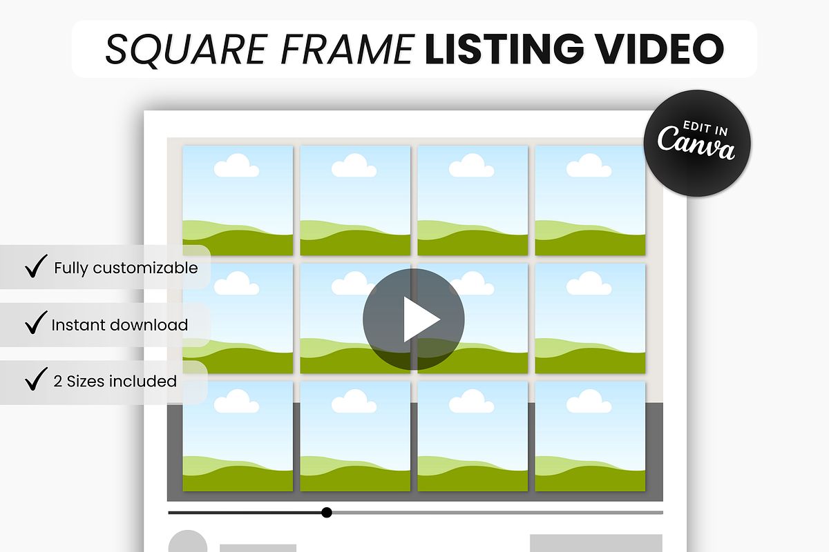 Square Frame Listing Video Canva