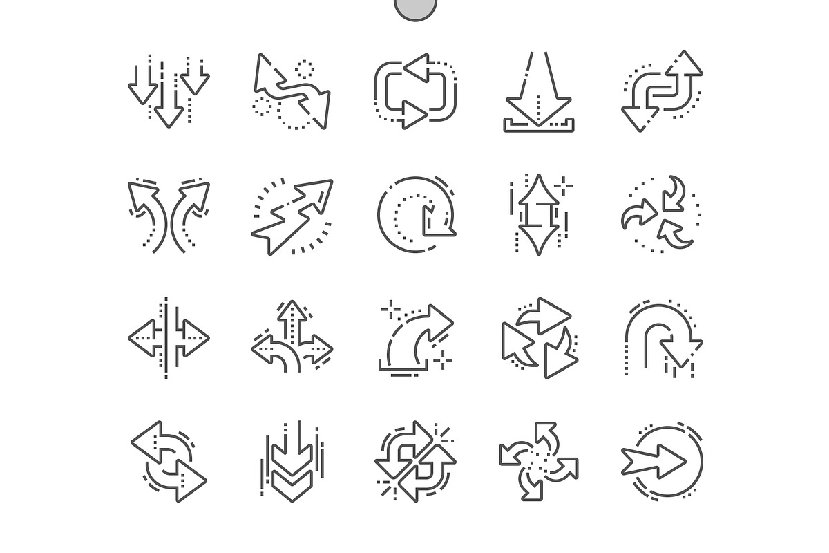 Arrows Line Icons, an Outline Icon by Palau