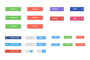 Flat Buttons | Templates & Themes ~ Creative Market