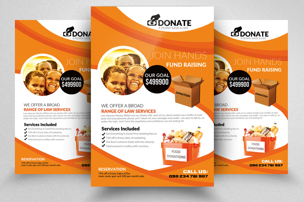 Donation Flyer, a Flyer Template by Psd Templates