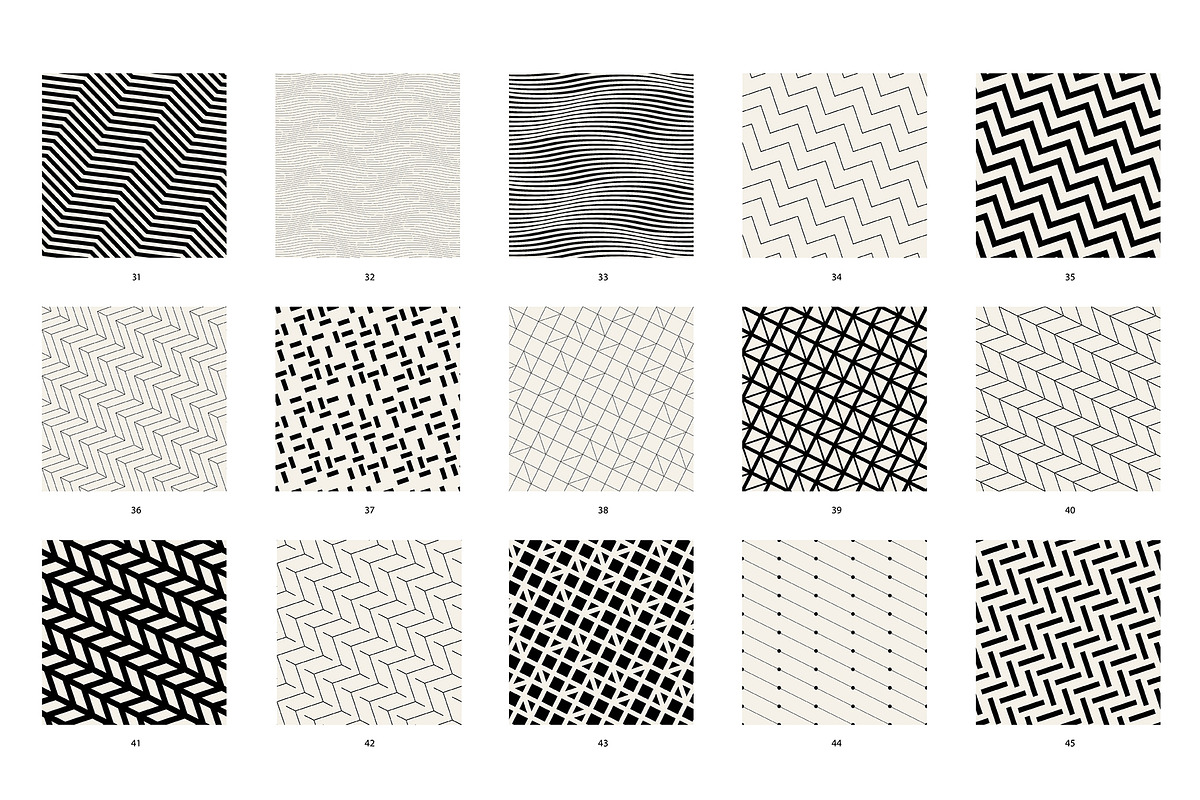 Minimalist Seamless Patterns | vol.2, a Pattern Graphic by Curly_Pat