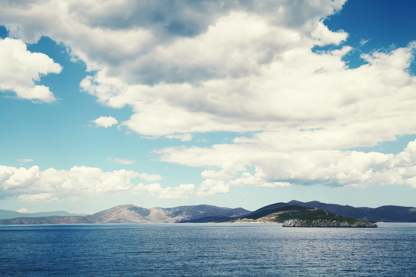 Greece landscape containing mediterranean, sea, and background, a ...
