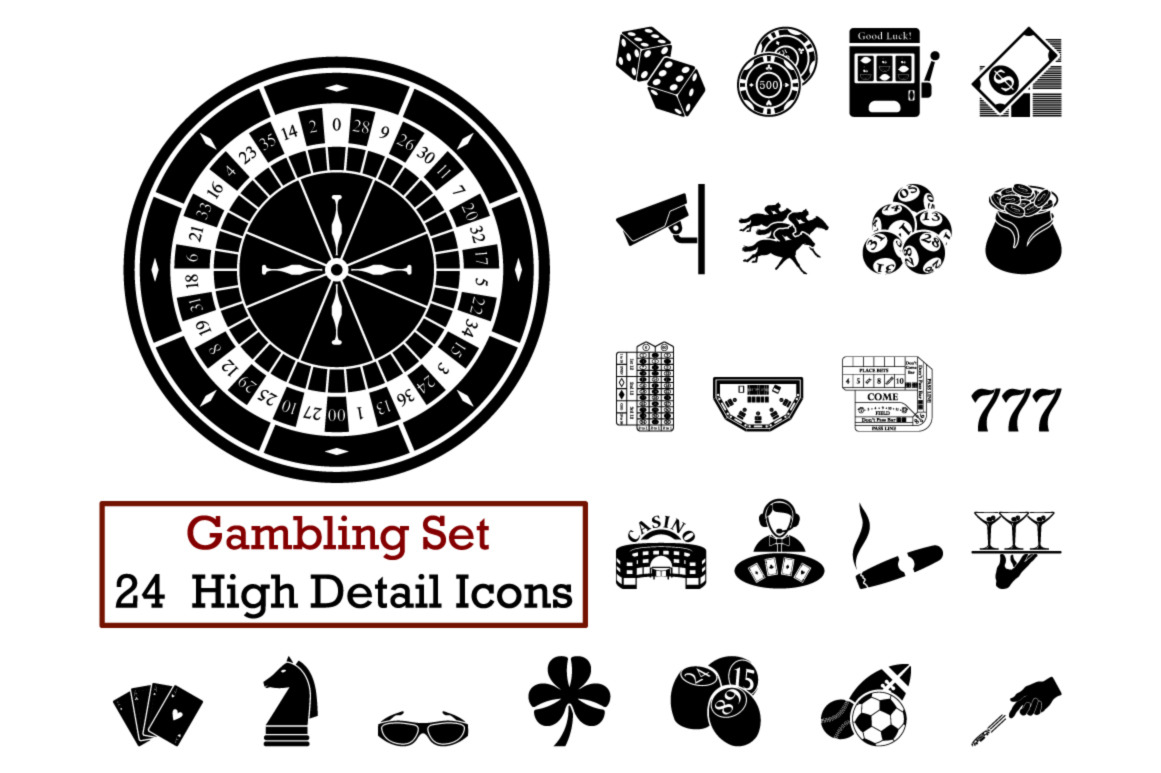 24 Gambling Icons, an Icon by Pavel Vectors