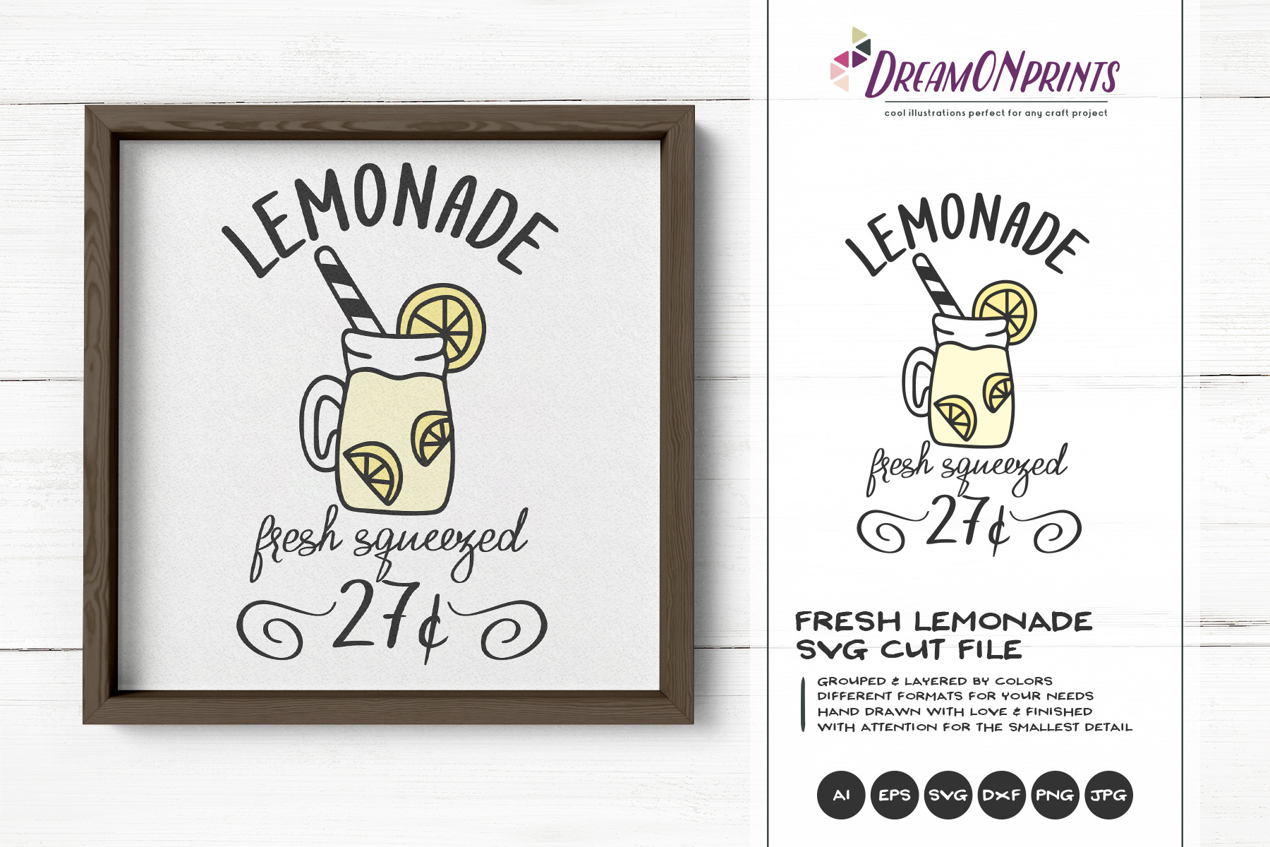 Fresh Squeezed Lemonade SVG | Summer, an Illustration by DreamONprints ...