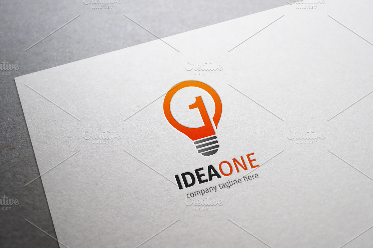Idea One Logo, a Branding & Logo Template by XpertgraphicD