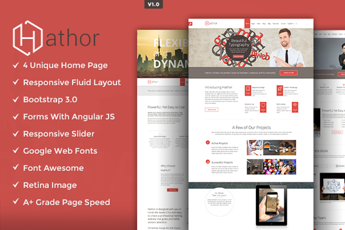 Hathor HTML5 Template, a Websites & App Template by NancyS