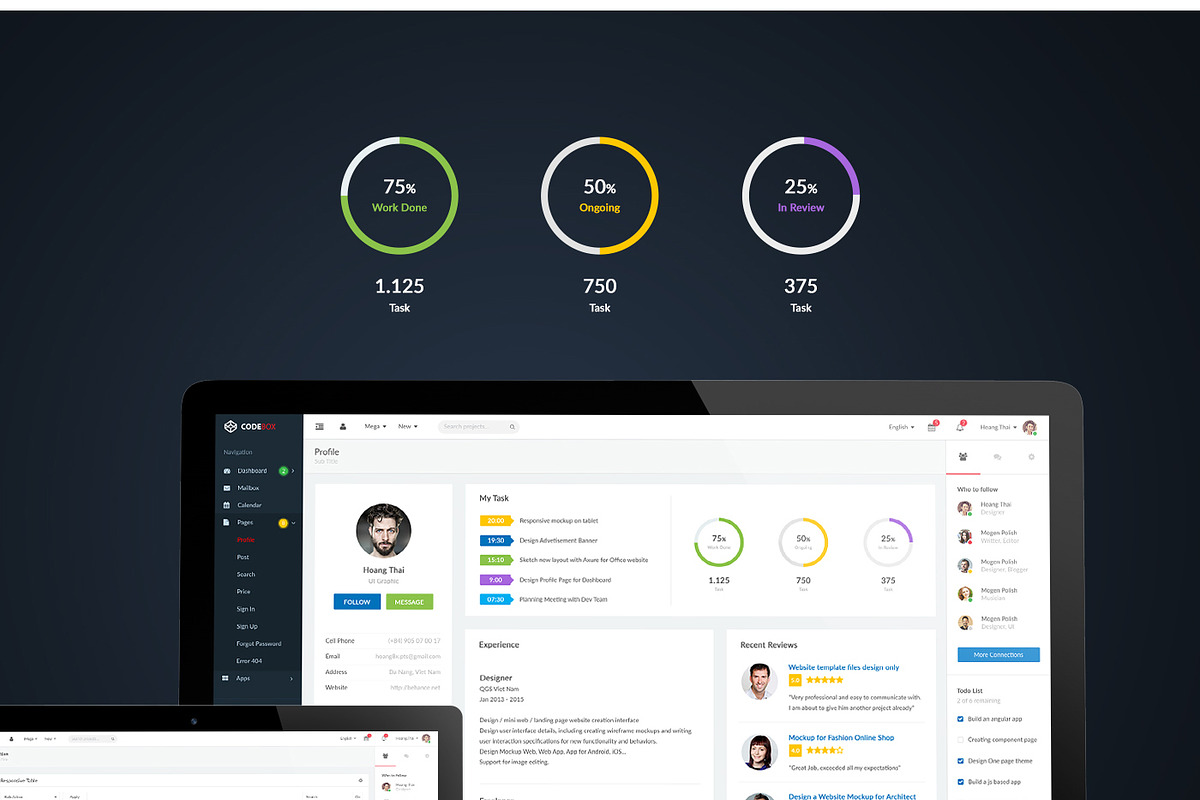 CodeBox – Admin Dashboard UI, an UI Kit Template by hoangpts