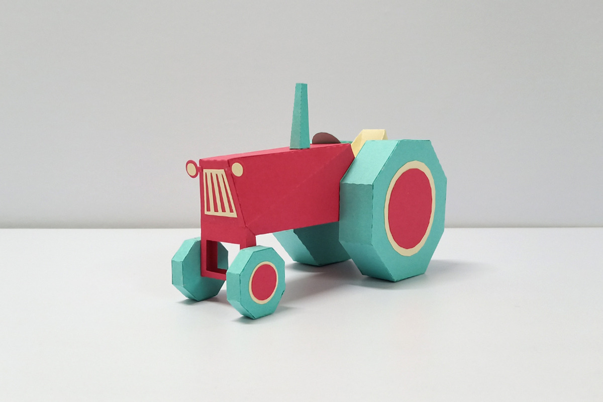DIY Farm Tractor - 3d papercraft, a Templates & Theme by PAPER amaze