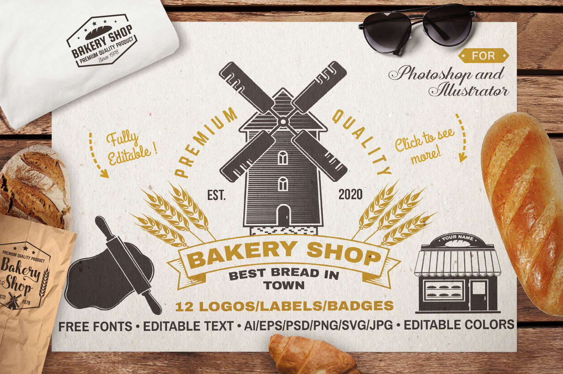 Bakery Shop | Branding & Logo Templates ~ Creative Market