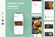 Healthy Food & Nutrition App UI Kit, an UI Kit Template by uicube