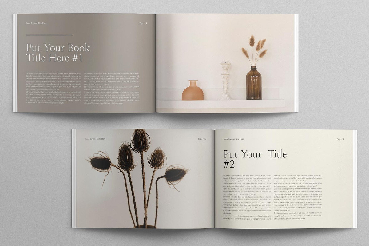 Book Layout Template Landscape, a Brochure Template by TemplatesForest