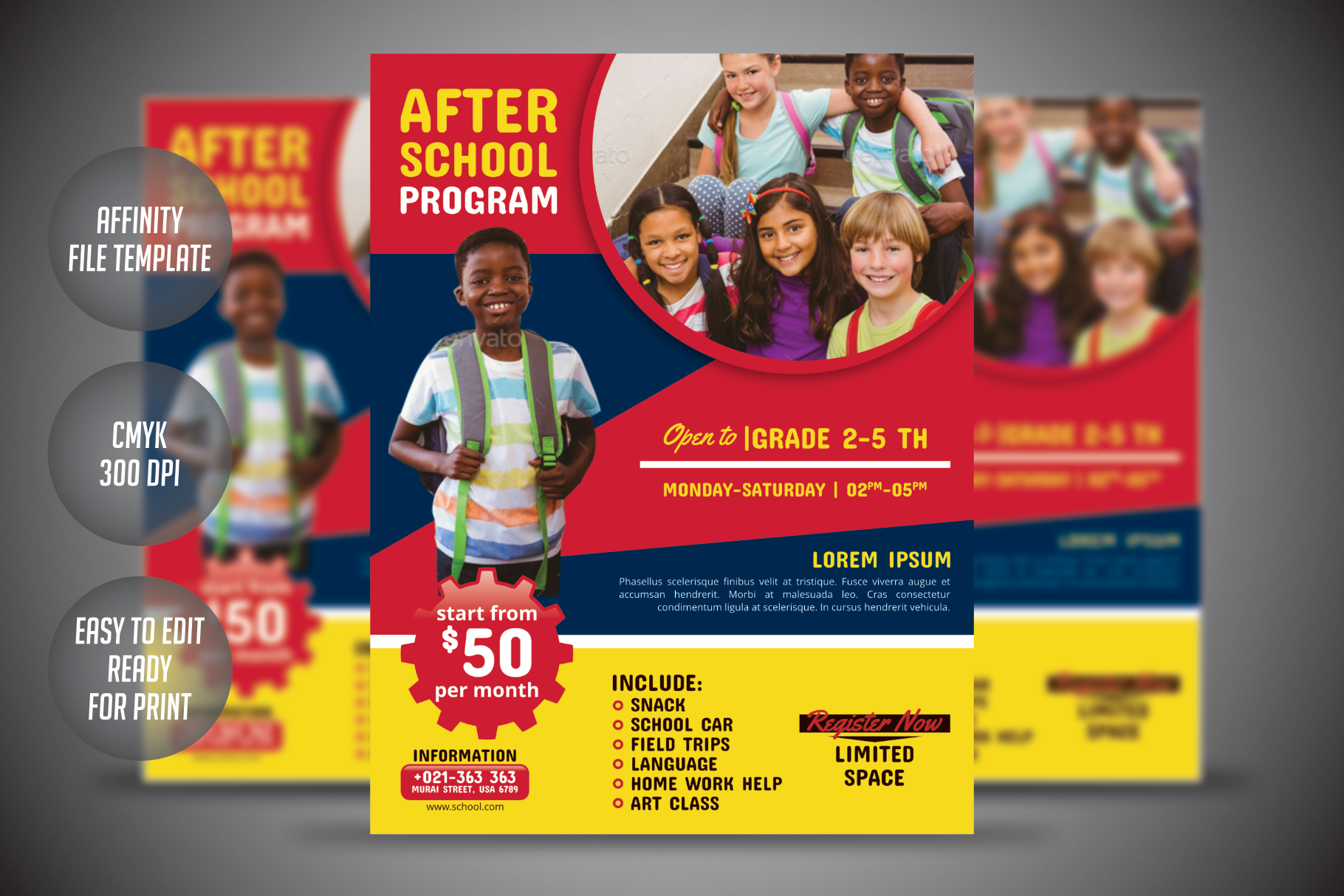 After School Program Flyer Template, a Flyer Template by meisuseno ...