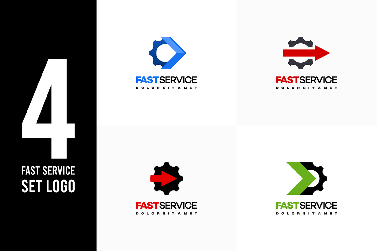 Fast Service logo designs, a Branding & Logo Template by Lucky Creative