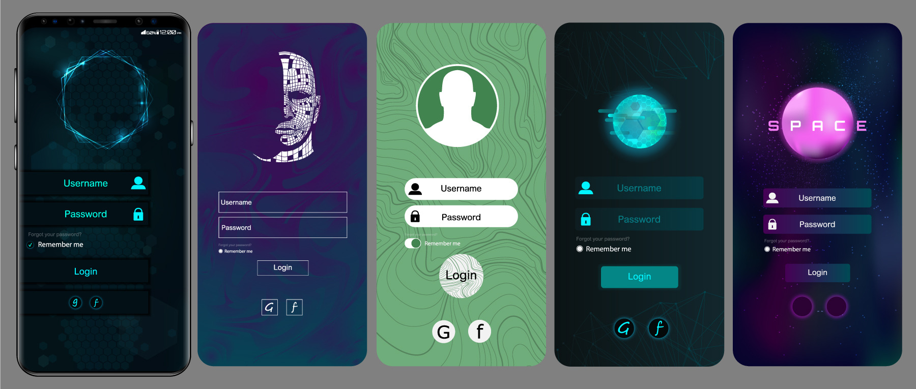Login Screen, Template Set, an UI Kit Template by SergeyBitos