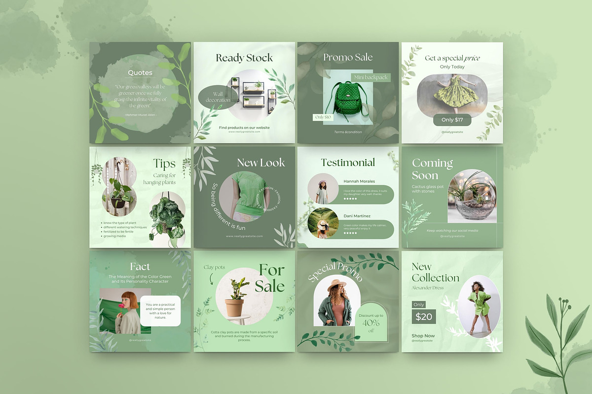 Green Life 3in1 Canva Template