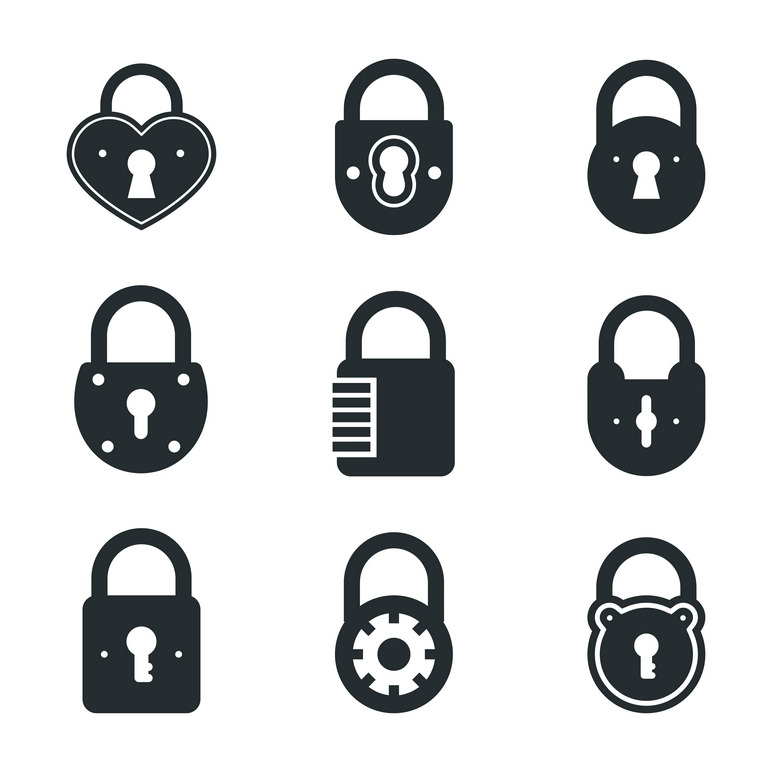Lock icons, an Icon by Microvector | Creative Market