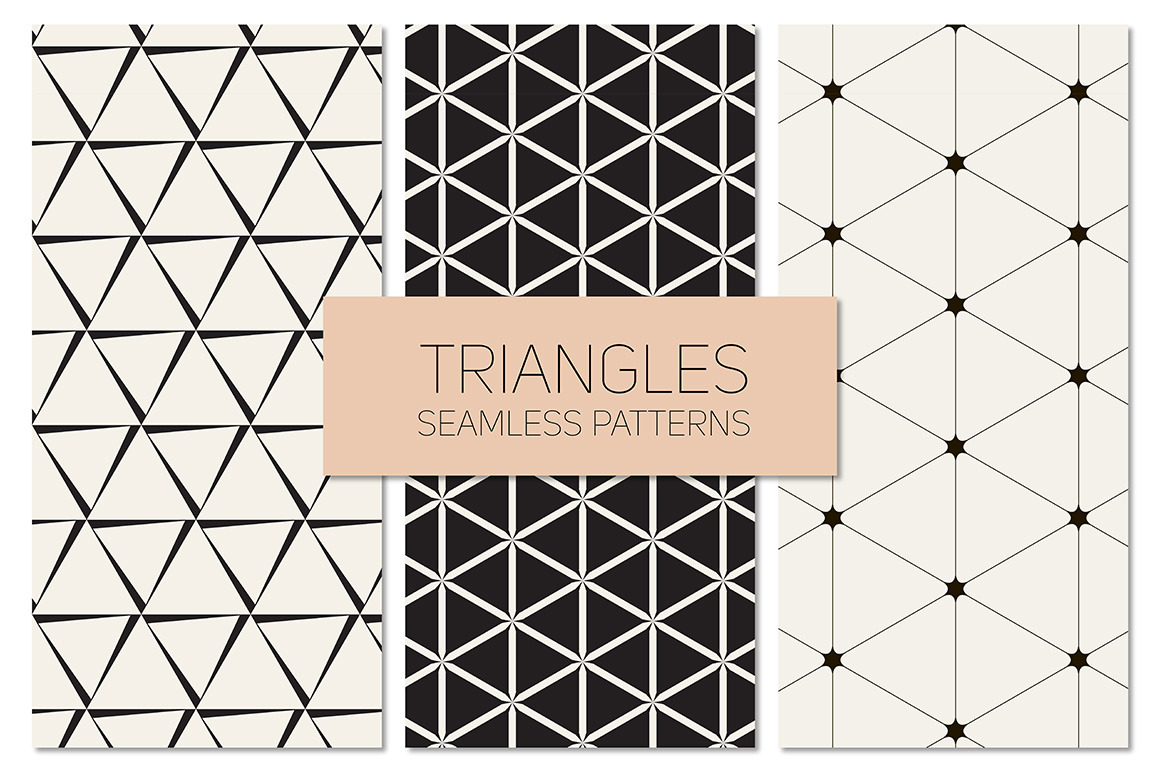 Triangles. Seamless Patterns Set 10, a Pattern Graphic by Curly_Pat