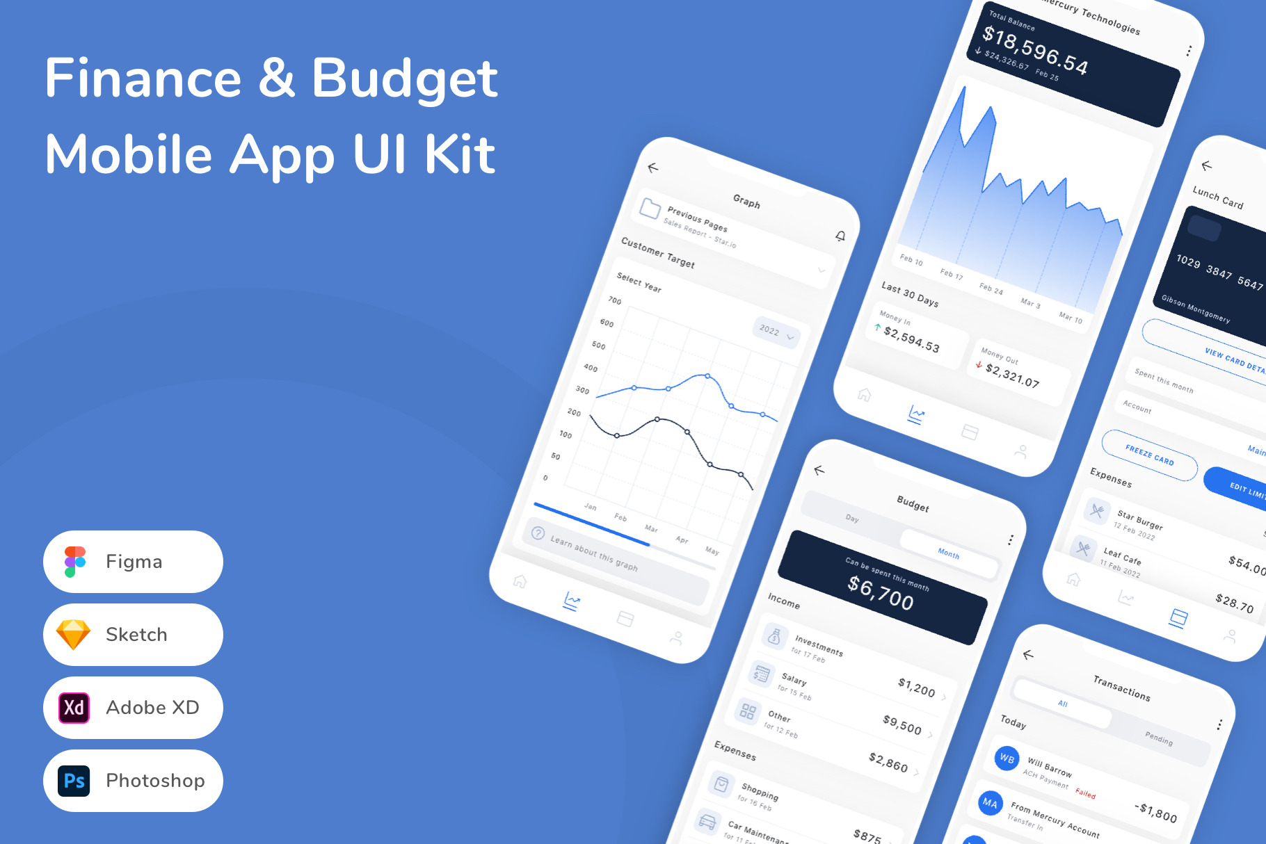Finance & Budget Mobile App UI Kit, an UI Kit Template by Betush ...