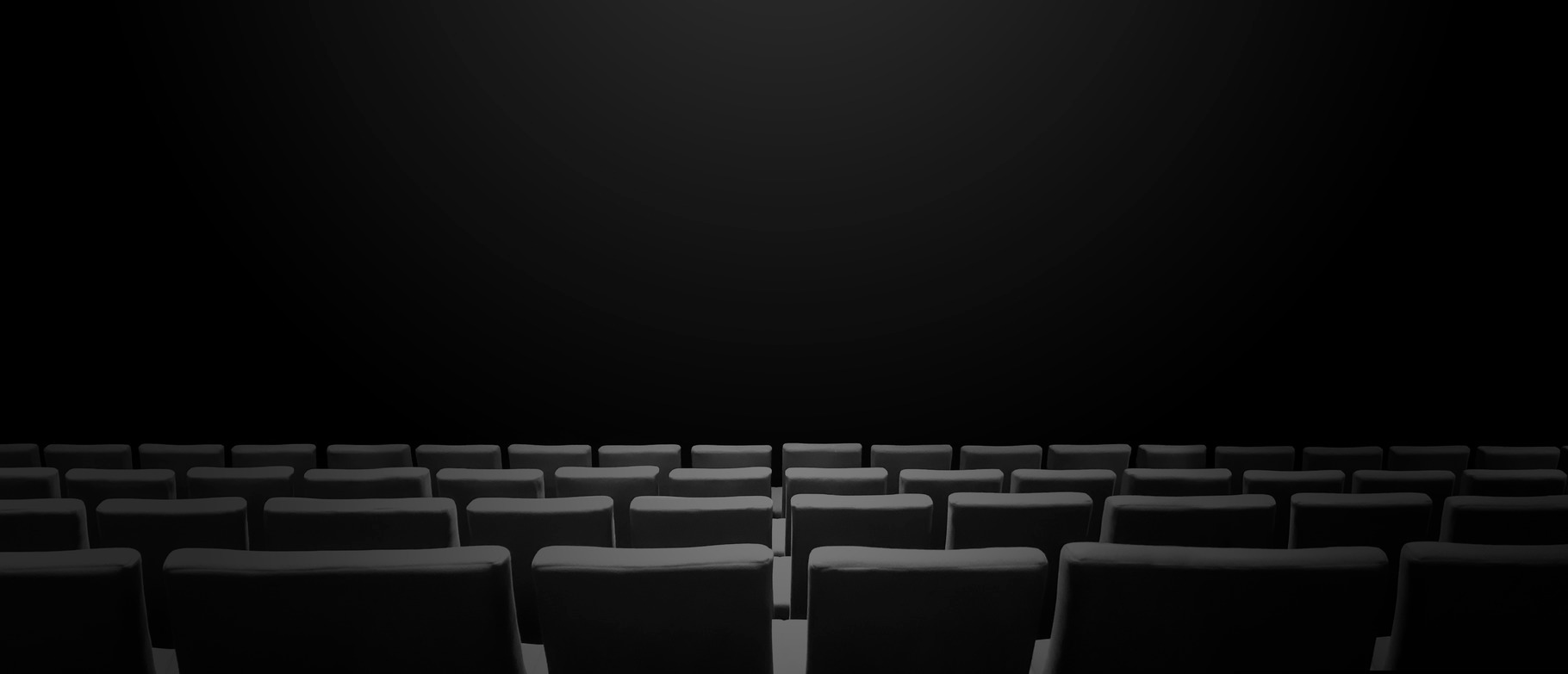 Cinema movie theatre with seats rows and a black background. Hor, an ...